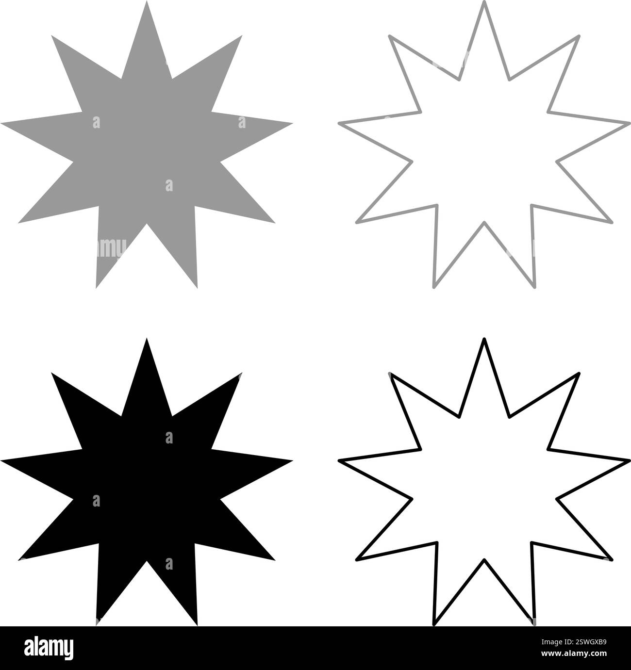 Six pointed star Bahaism Baha'i Bahai symbol unity and harmony between ...