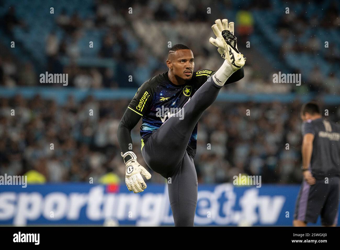 John Víctor Maciel Furtado of Botafogo warms up prior to the Recopa ...
