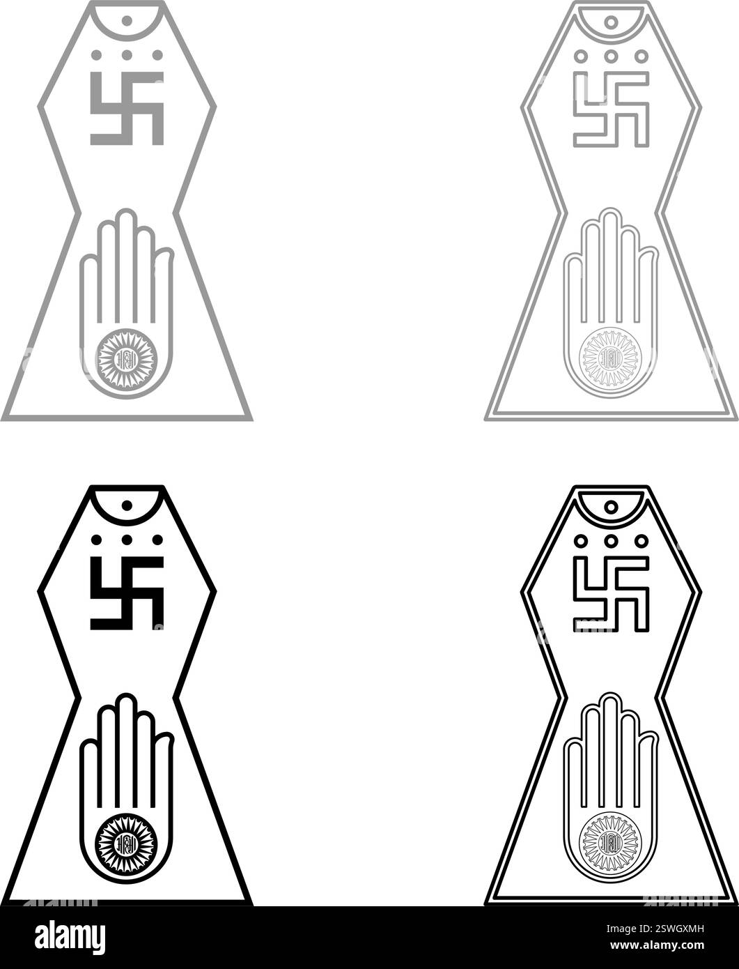 Symbol Jainism emblem Jain Prateek Chihna Hand Akhimsa Ahimsa arm ...