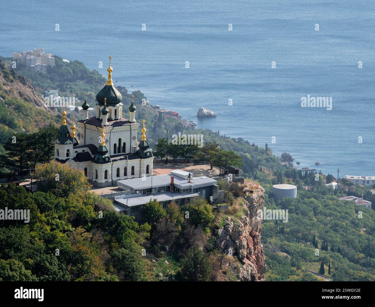 Foros Church on a cliff overlooking the sea Stock Photo - Alamy