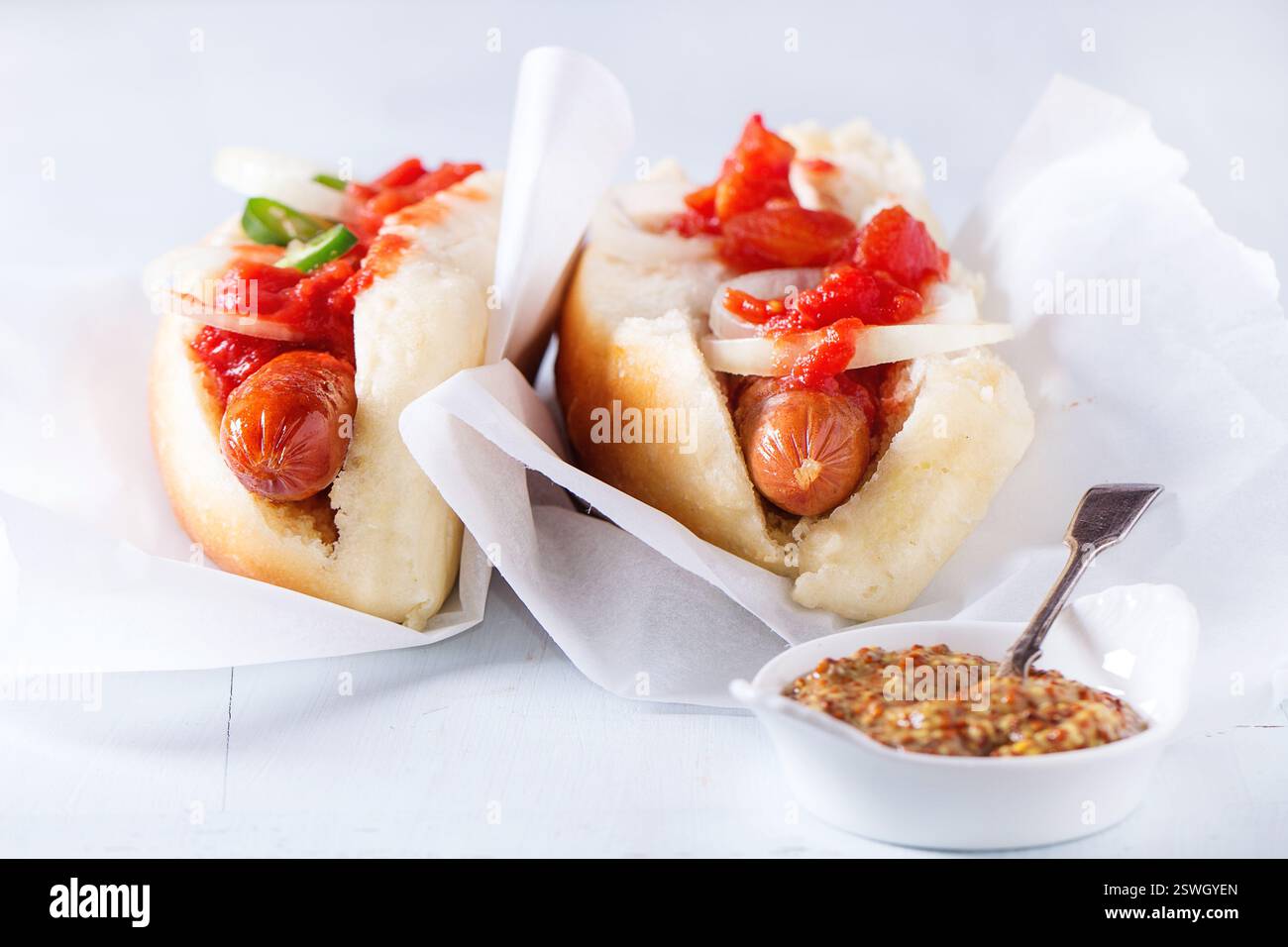 Homemade hot dogs Stock Photo - Alamy