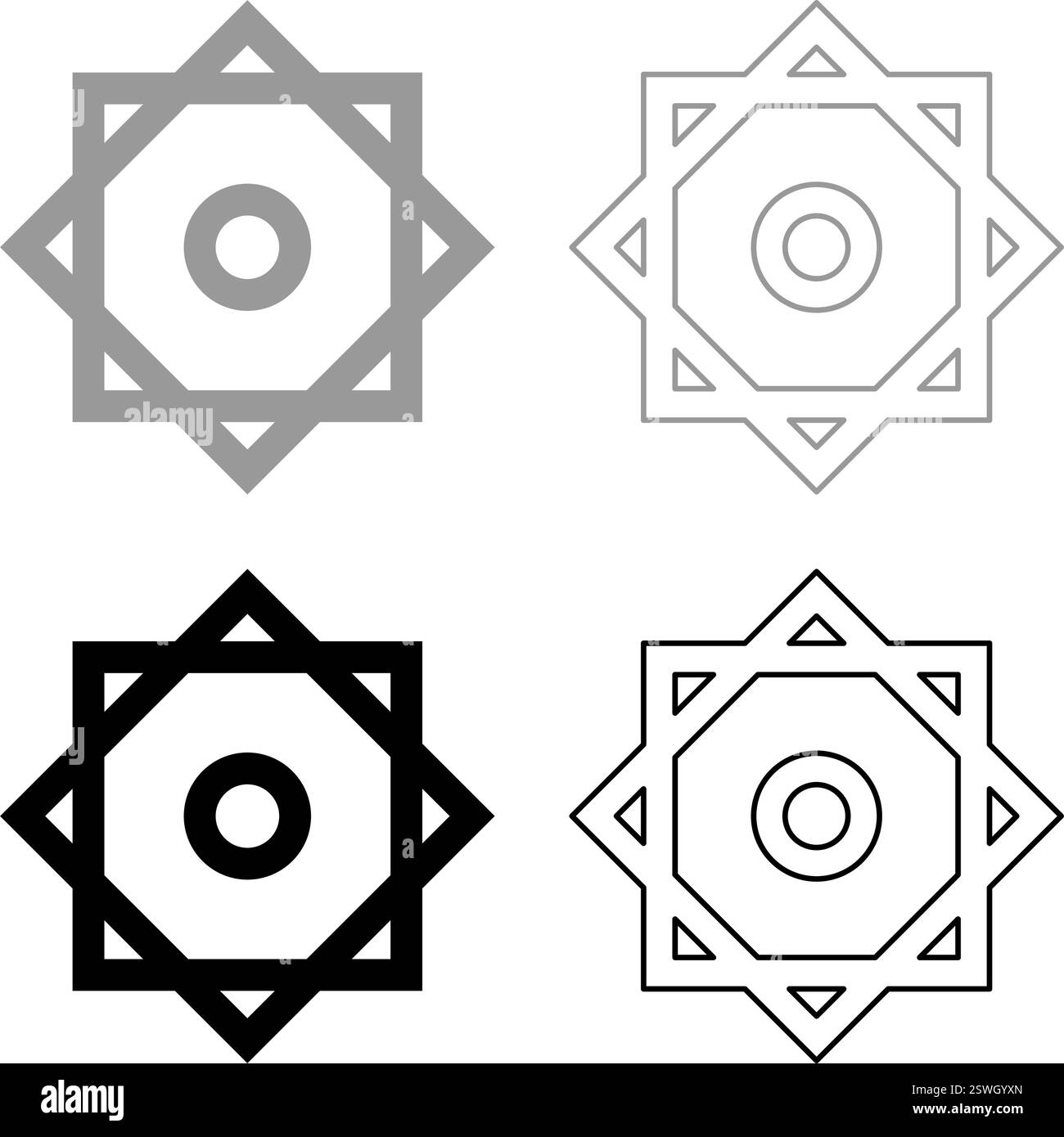 Symbol Rub el Hizb Islam Ramadan equilibrium of static dynamic Sacred ...