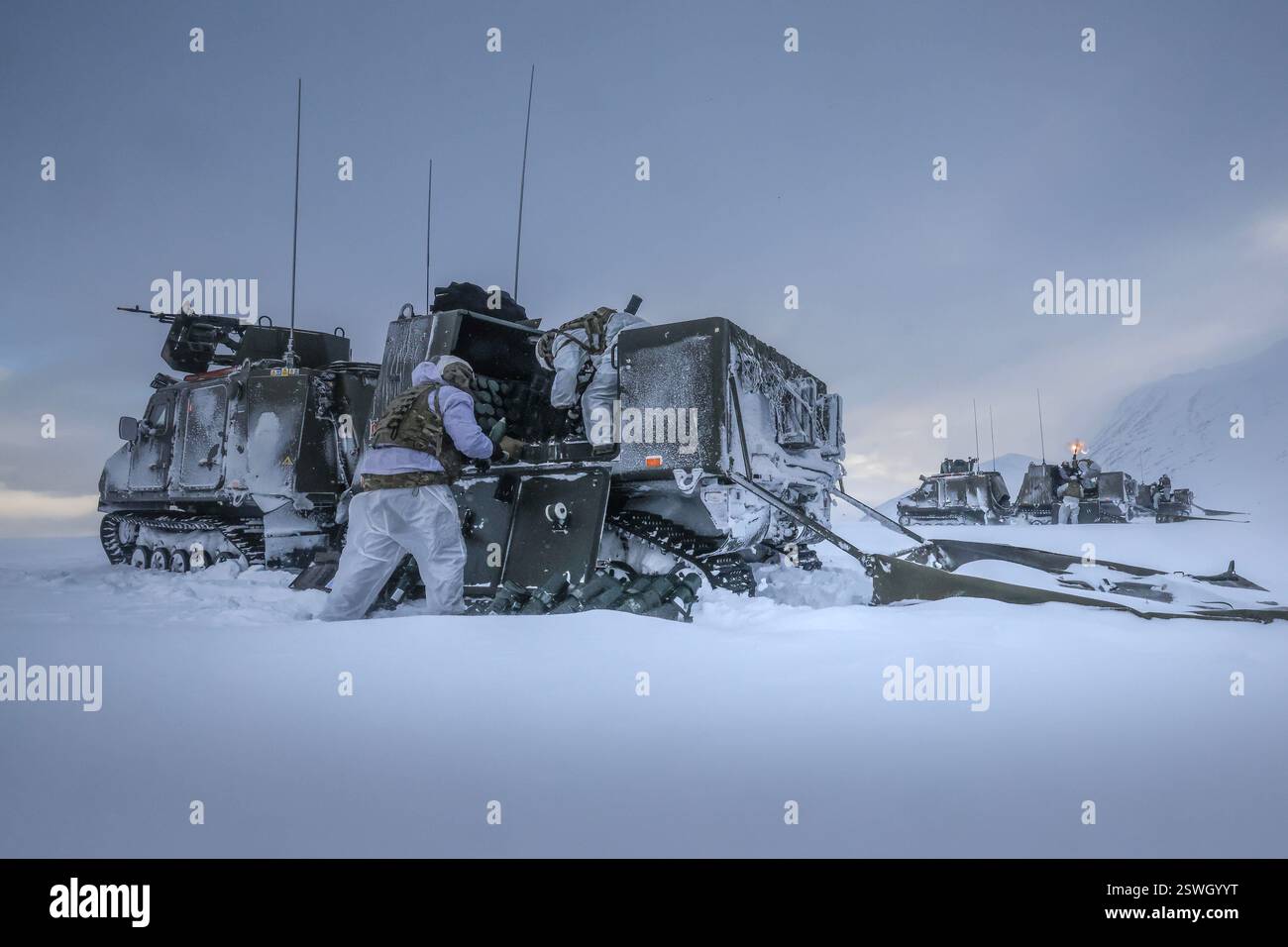 Undated handout photo issued by the Ministry of Defence of Mortar Troop ...
