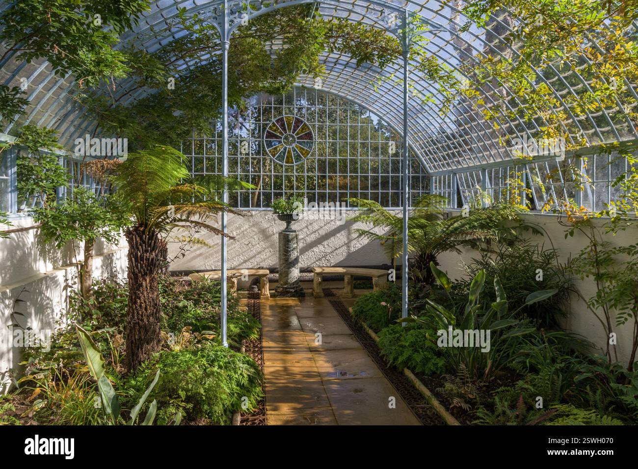 Interior view of the Grotto and Fernery, Swiss Garden, Old Warden ...