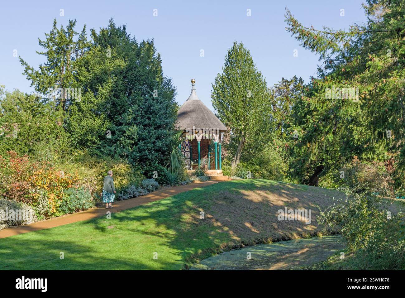 An Autumn view of the Swiss Garden, part of the Shuttleworth Collection ...