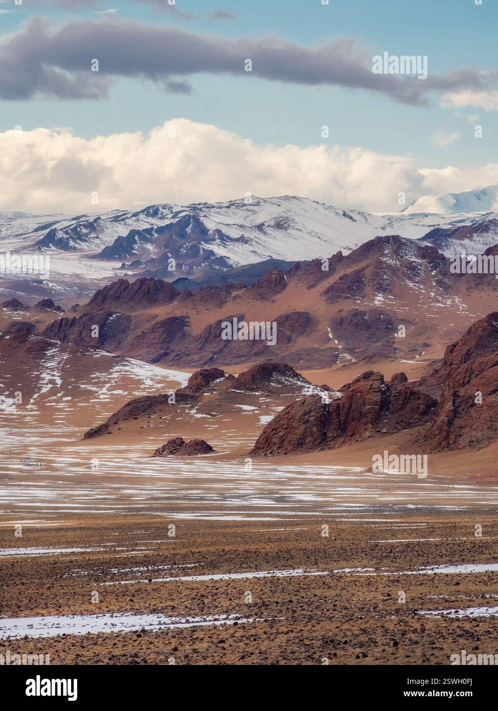 Texture of snow-capped mountains. Vertical view Stock Photo - Alamy