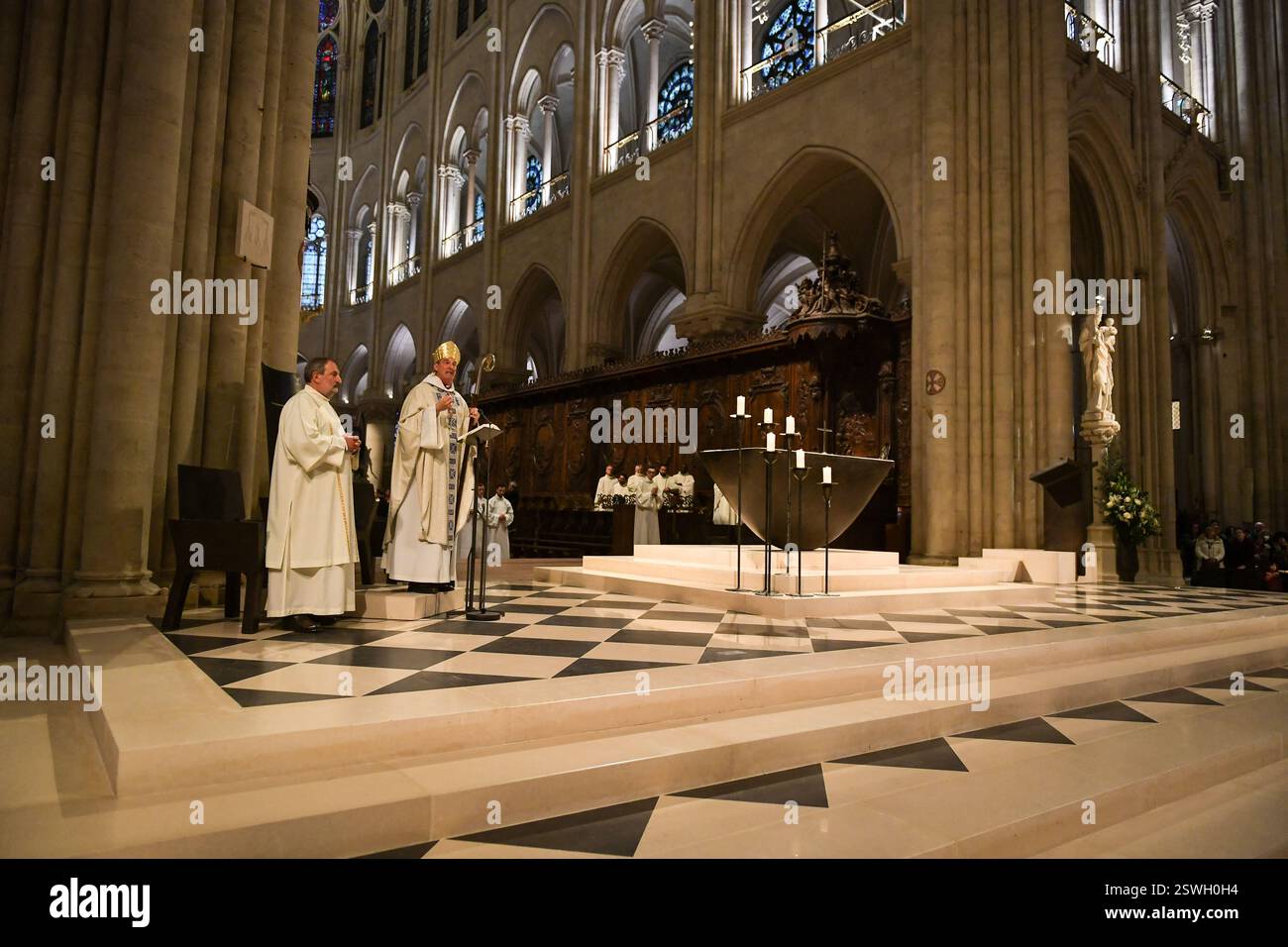 Cardinal of Ajaccio Francois-Xavier Bustillo performs a mass at Notre ...