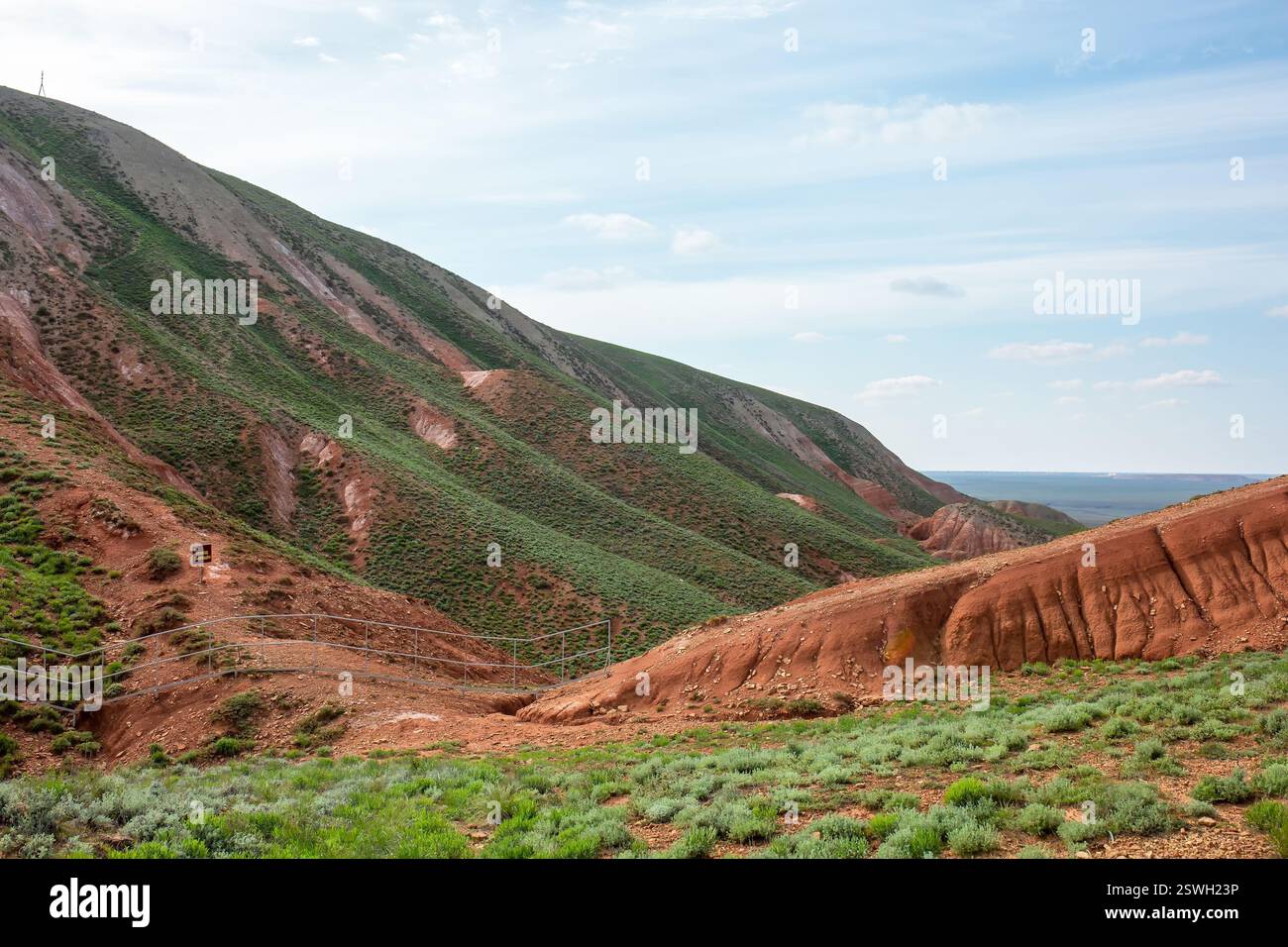 Colorful red mount with different shades colors in Astrakhan State in ...