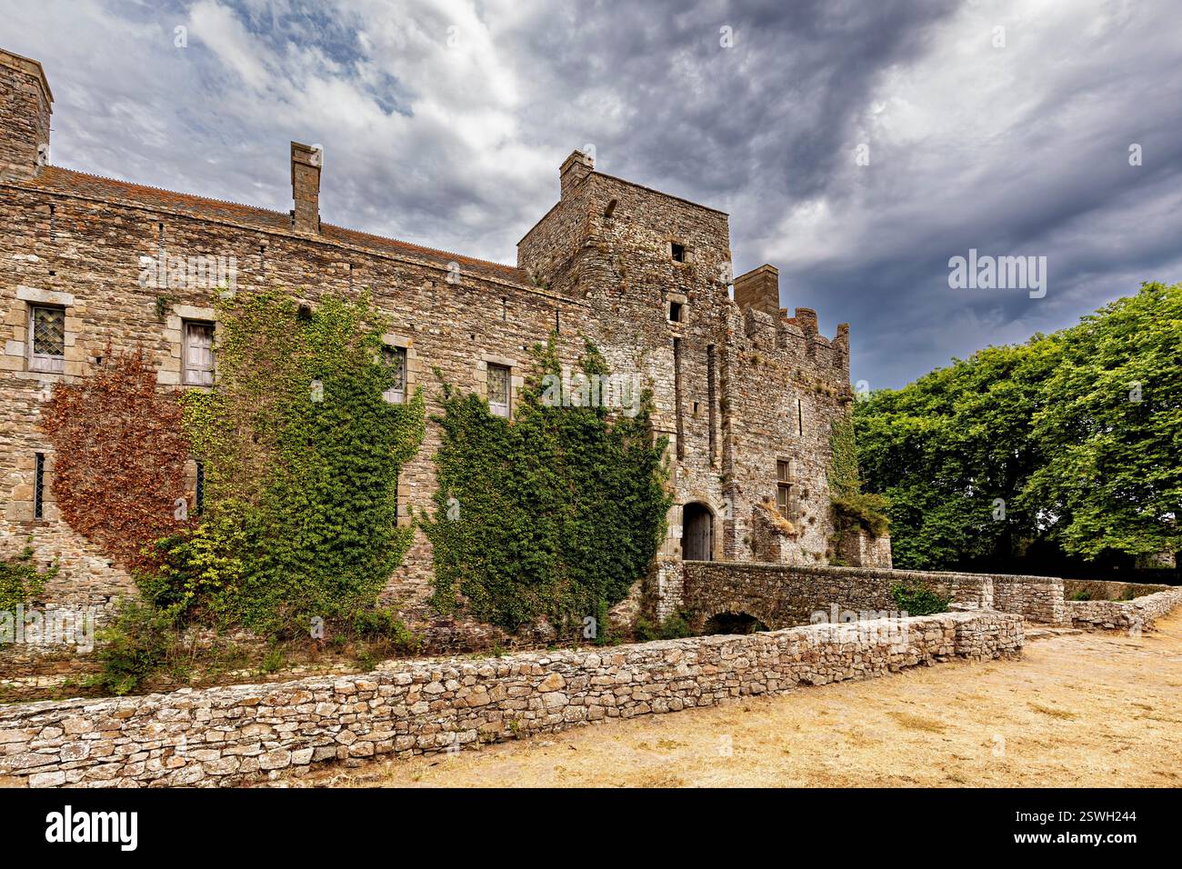The Castle of Pirou in the Normandy of France Stock Photo - Alamy