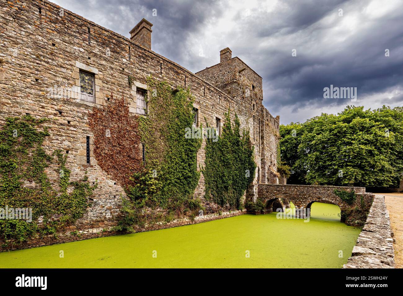 The Castle of Pirou in the Normandy of France Stock Photo - Alamy