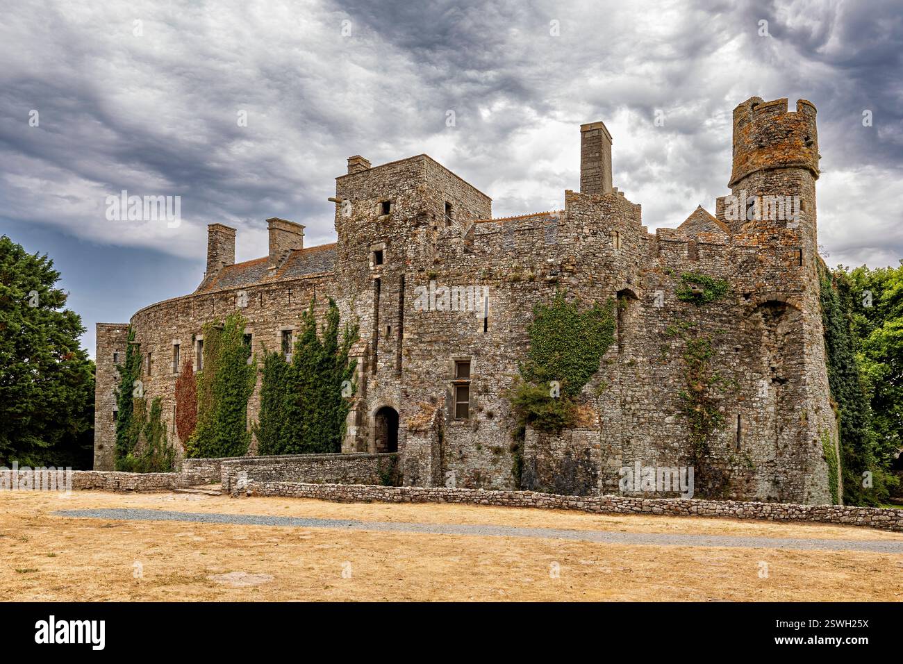 The Castle of Pirou in the Normandy of France Stock Photo - Alamy
