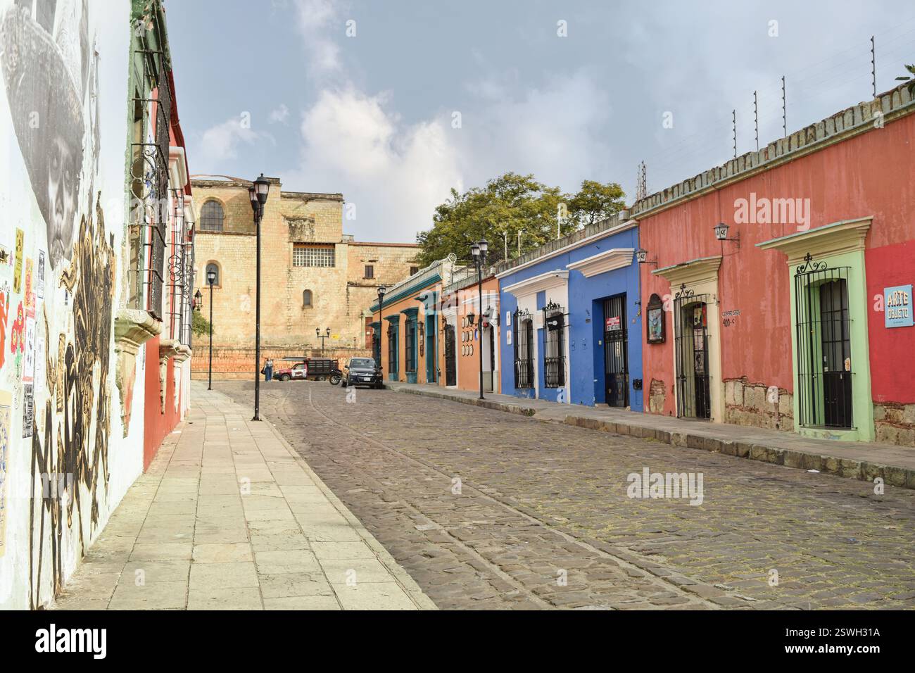 Colonial mexican city of Oaxaca, Mexico. Colorful street Stock Photo ...