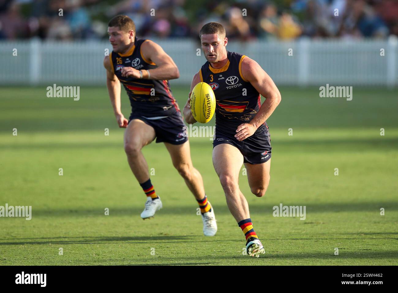 Mount Barker, Australia. 21st Feb, 2025. Sam Berry of the Crows during ...