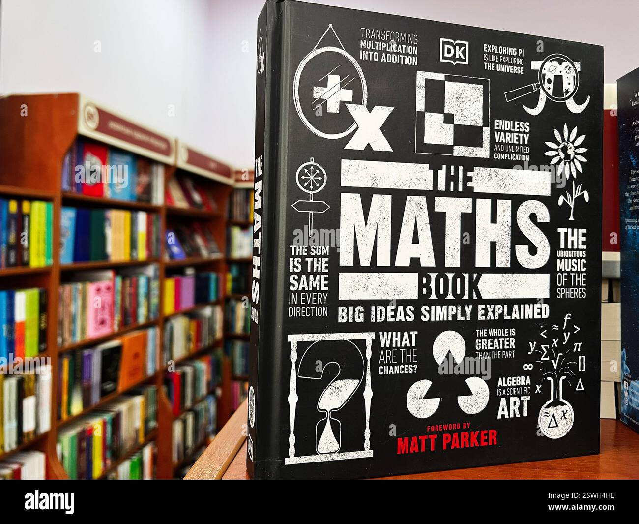 Lviv, Ukraine - February 20, 2025: The Maths. Black and white themed ...