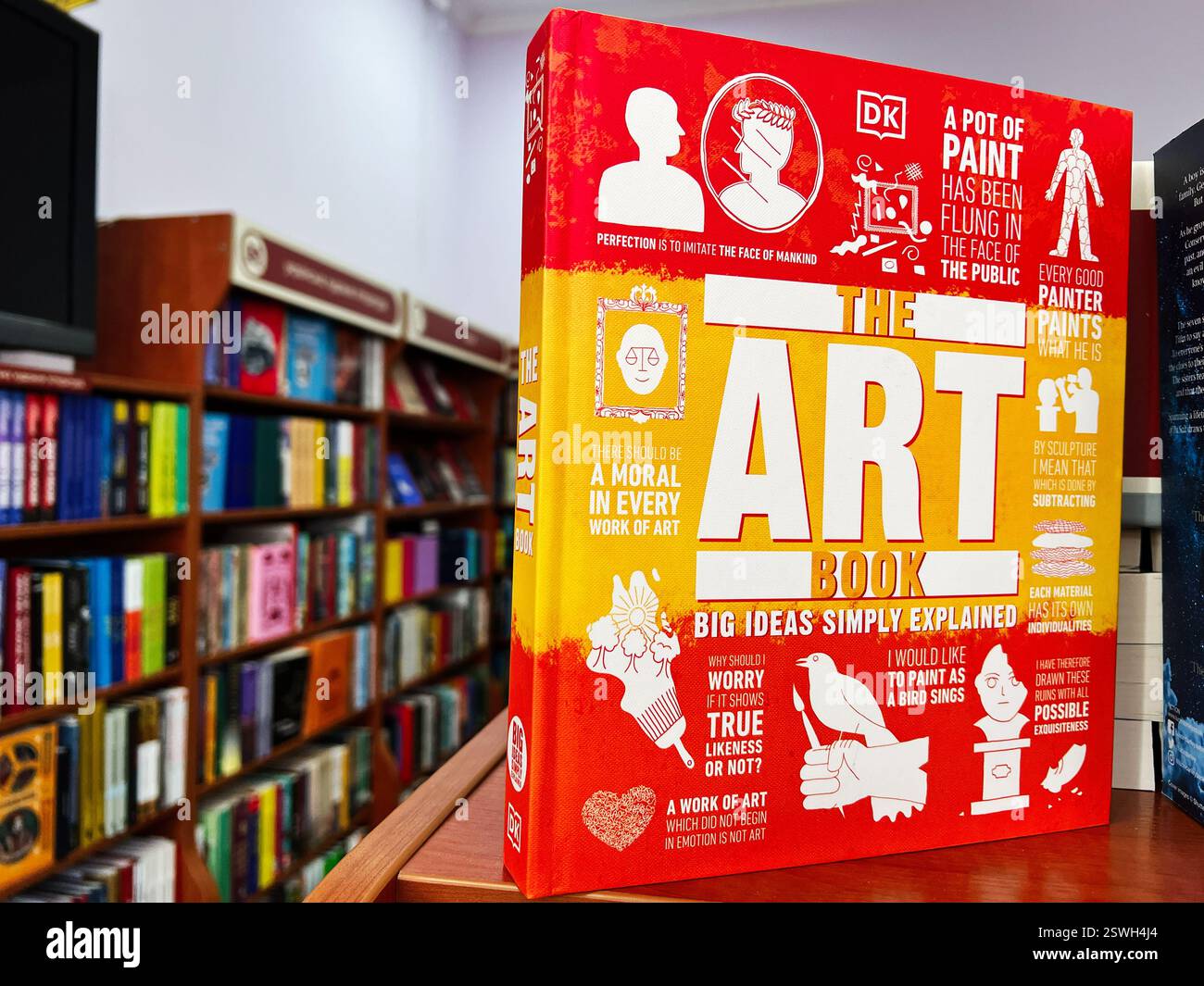Lviv, Ukraine - February 20, 2025: An art book on display in a library ...