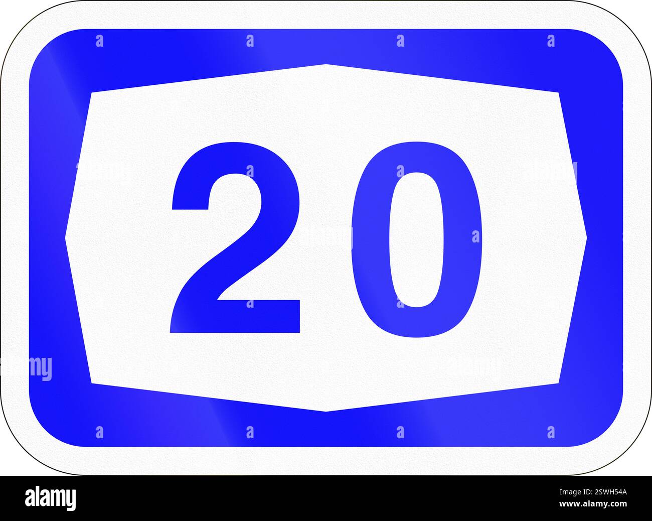 Highway 20 road shield used in Israel Stock Photo - Alamy