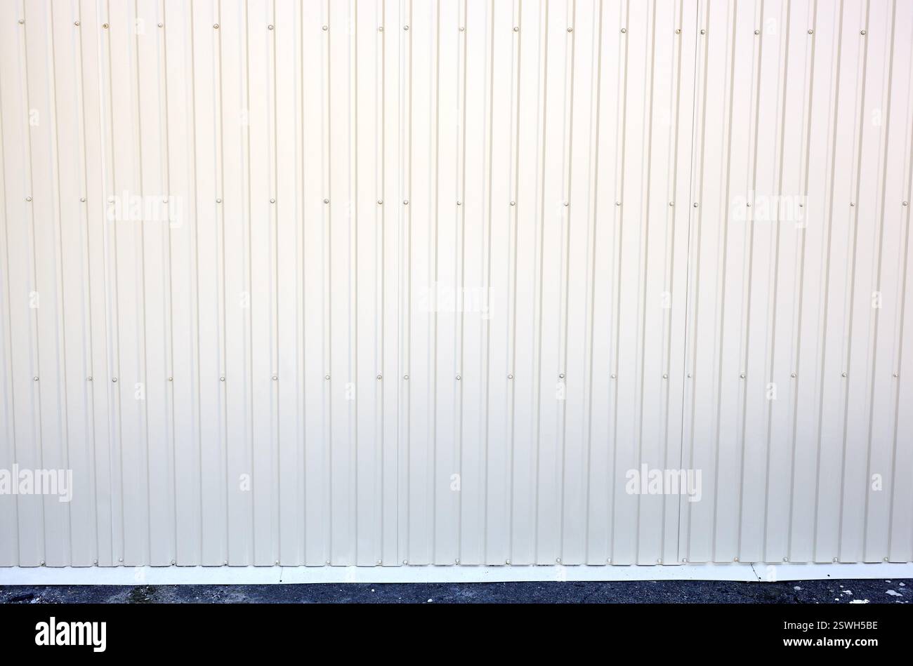 Corrugated steel warehouse or factory industrial building. Building ...