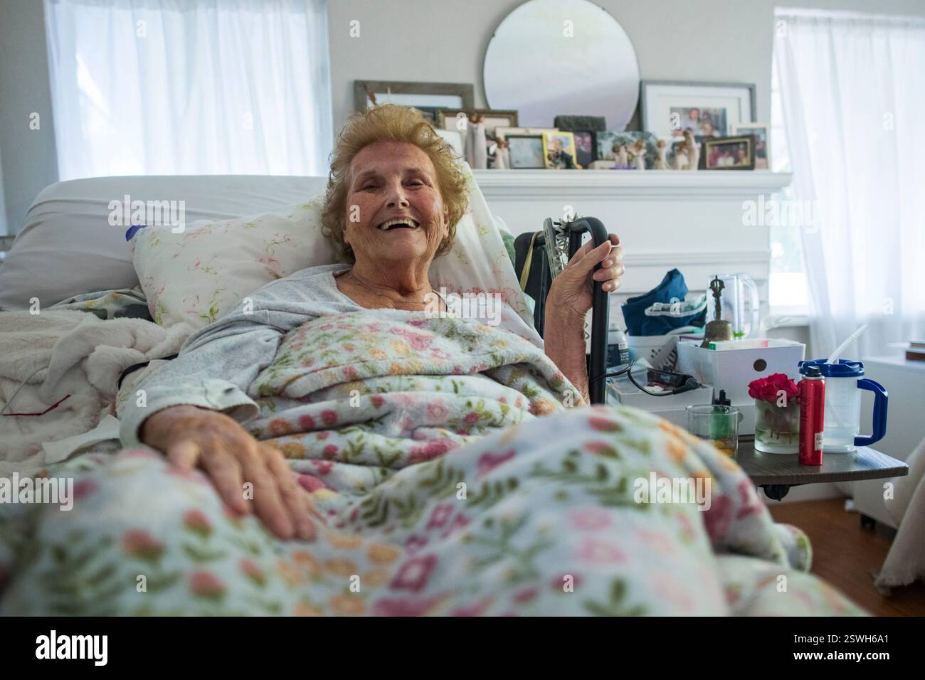 A bedridden patient is home Stock Photo - Alamy