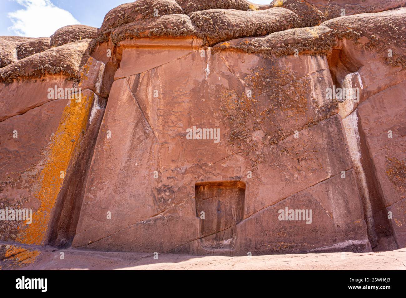 Ancient Aramu Muru Willka Uta Doorway in Puno Peru Mythical Pre-Inca Portal Carved into Stone ...