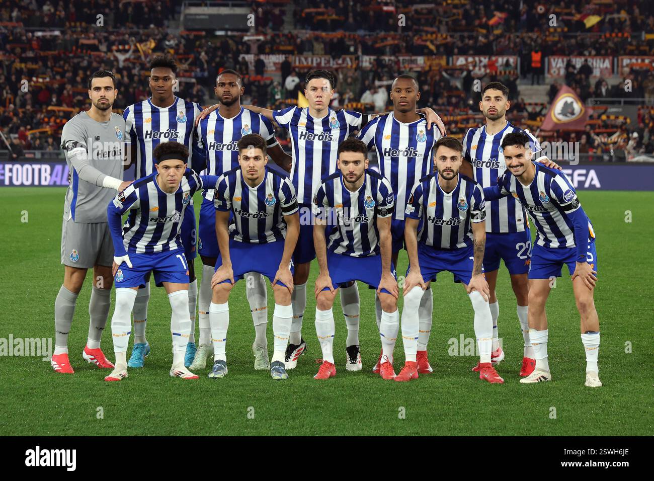 Rome, Italy. 20th Feb, 2025. Porto team seen before the Uefa Europe ...
