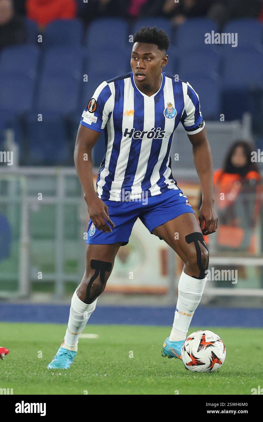 Rome, Italy. 20th Feb, 2025. Samu Aghehowa of Porto seen in action ...