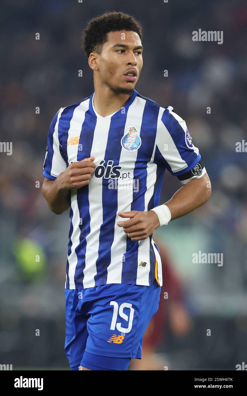 Rome, Italy. 20th Feb, 2025. Danny Namaso of Porto seen in action during the Uefa Europe League ...
