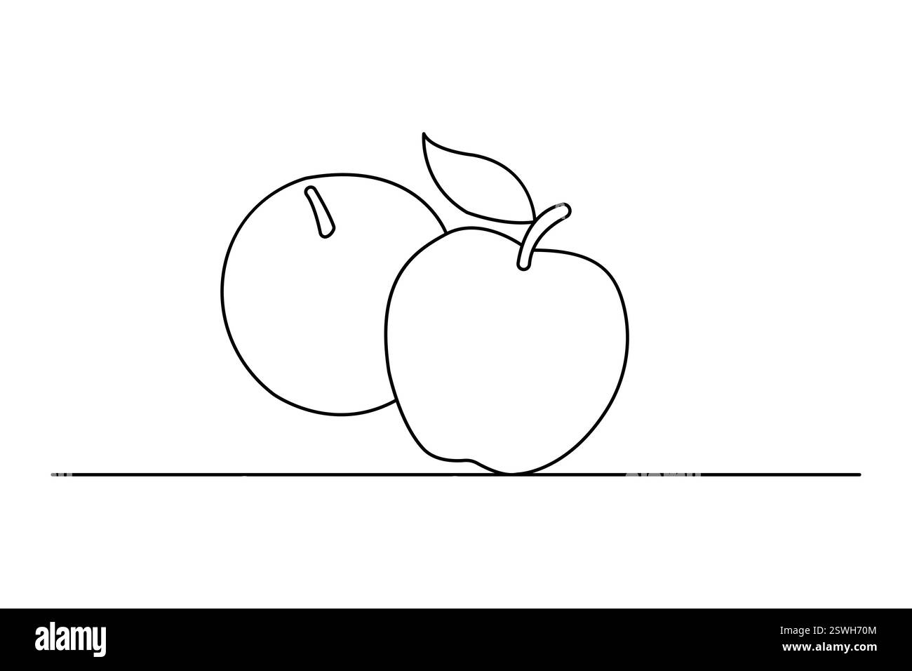 Simple fruit outline Stock Vector Images - Alamy