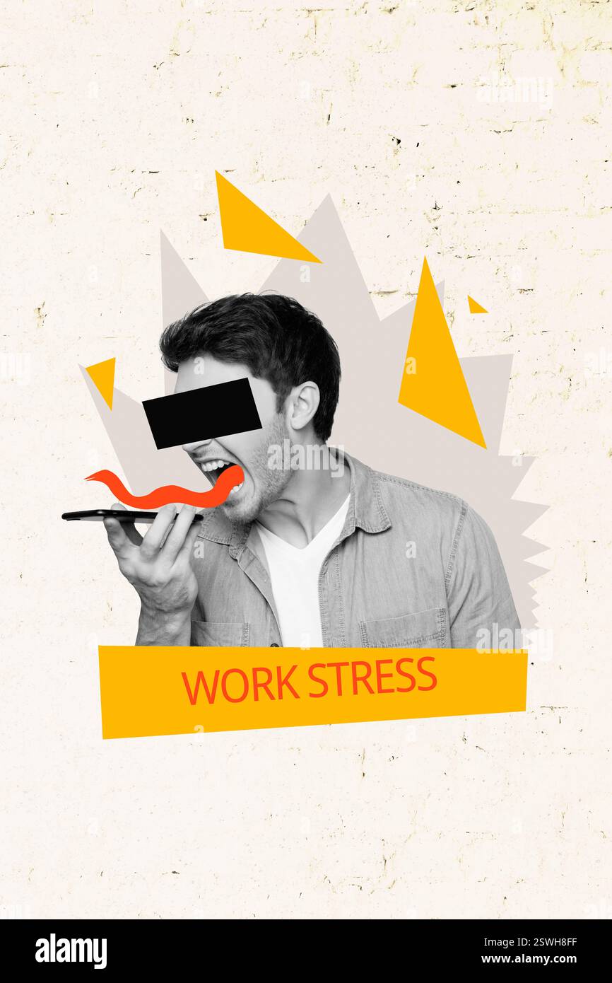 Template collage design trend artwork 3D sketch of human resources ...