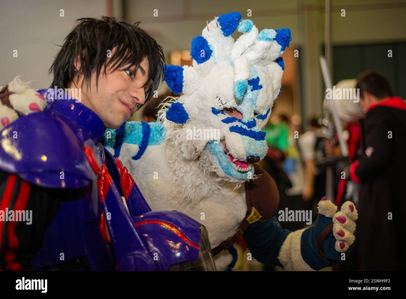 Two people cosplaying at a convention Stock Photo - Alamy
