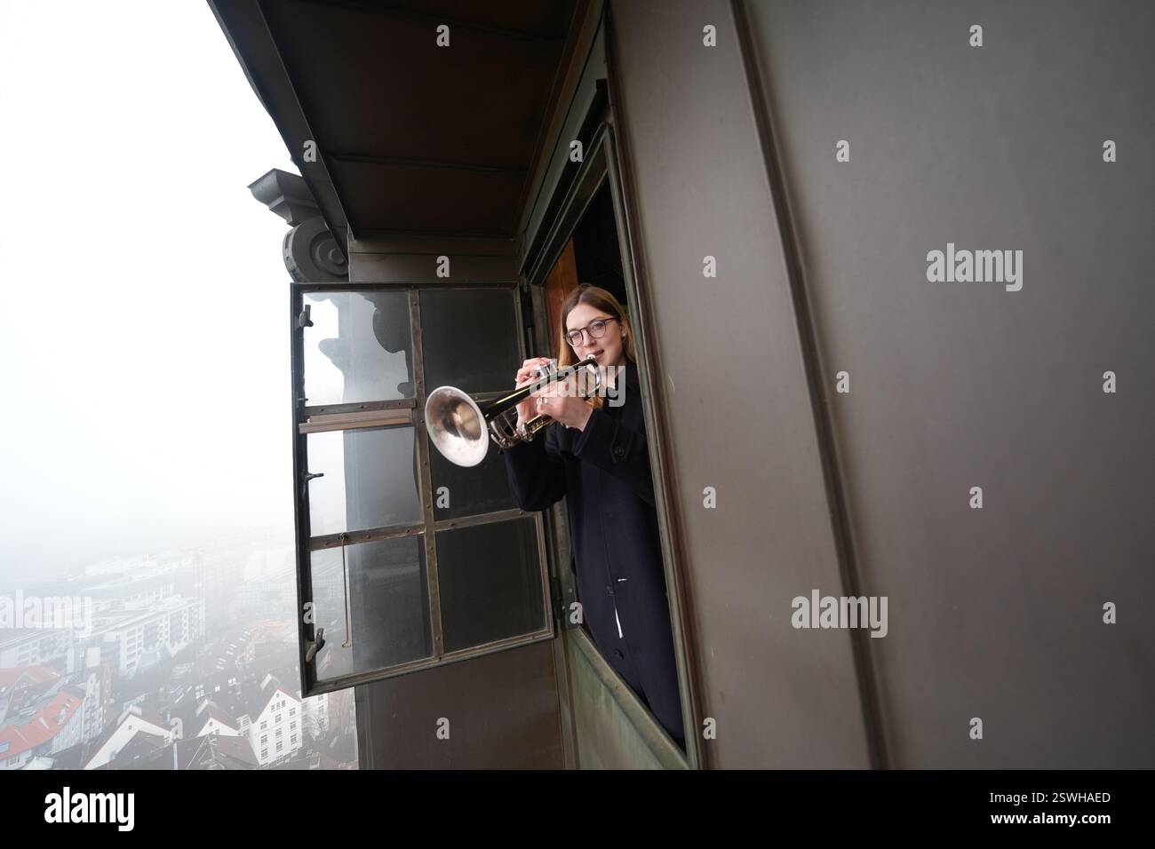 21 February 2025, Hamburg: Neele Fokken, the new tower warden at ...