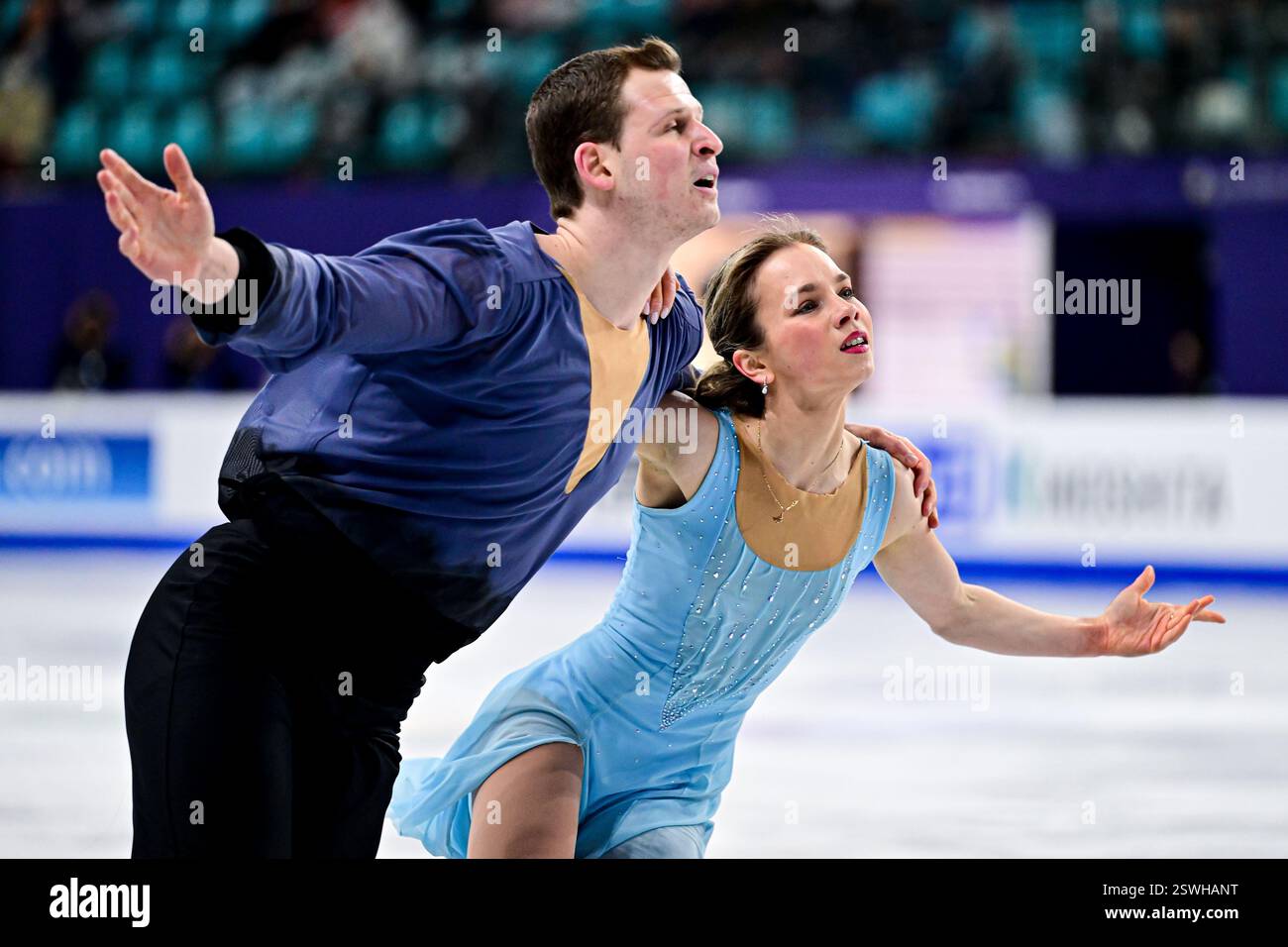 Alisa EFIMOVA & Misha MITROFANOV (USA), during Pairs Free Skating, at the ISU Four Continents ...