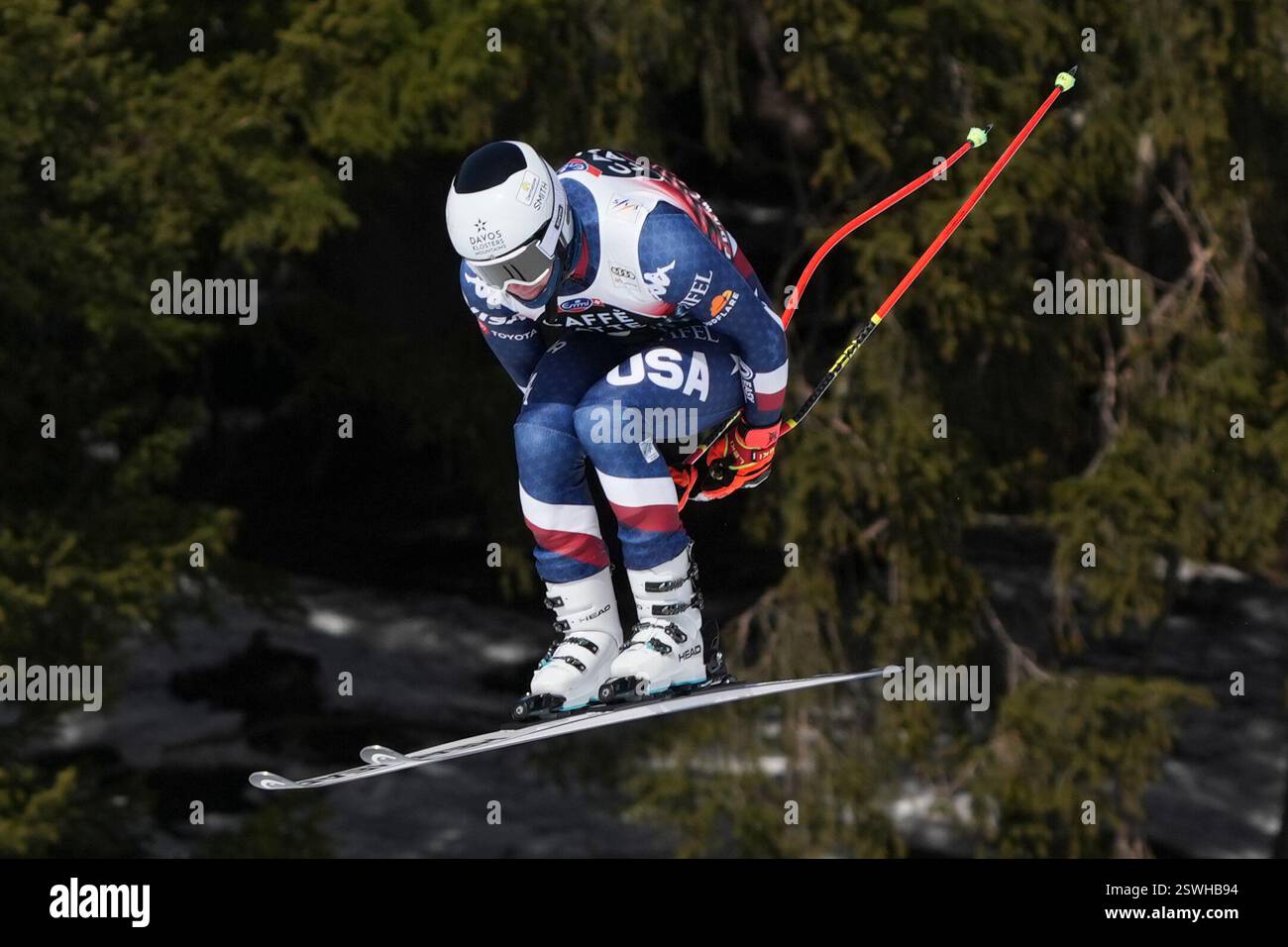 United States' Ryan Cochran Siegle speeds down the course during an ...