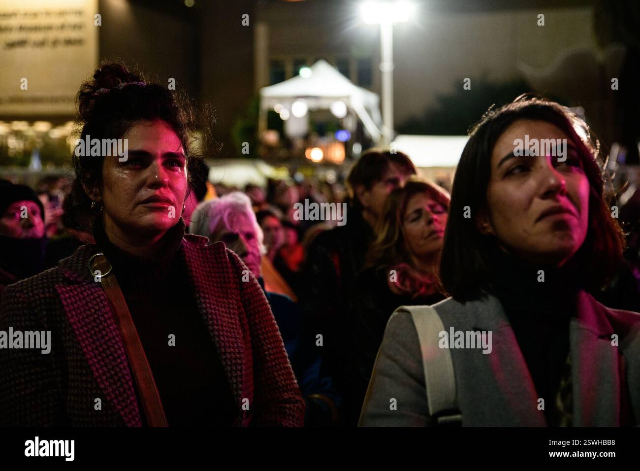Israelis gathered in rallies in Tel Aviv following the release of ...