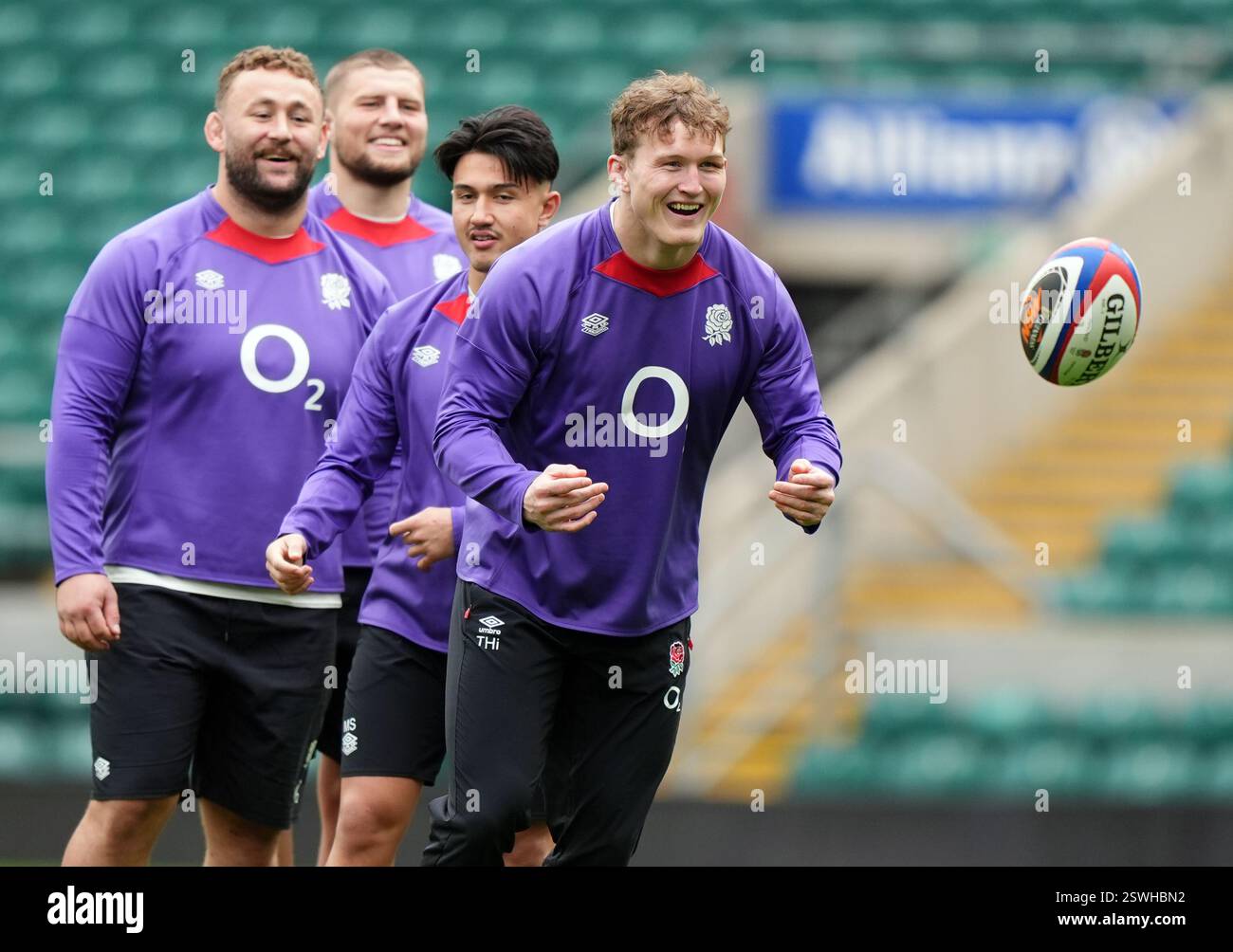 England's Ted Hill during a training session at the Allianz Stadium ...