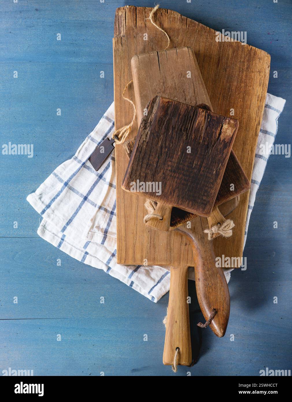 Set of wooden chopping boards Stock Photo - Alamy