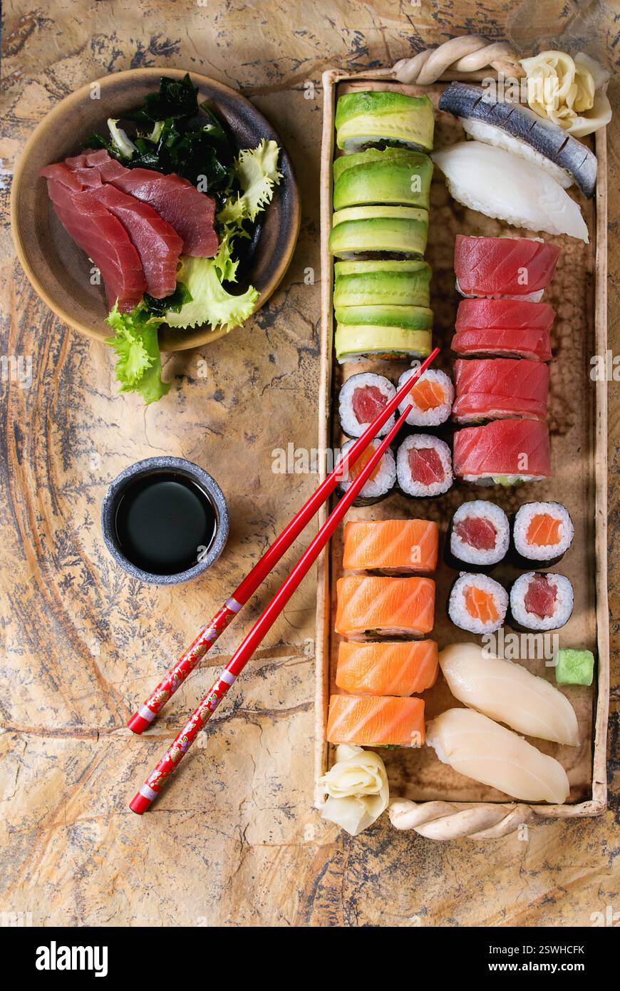 Sashimi set different fresh hi-res stock photography and images - Alamy