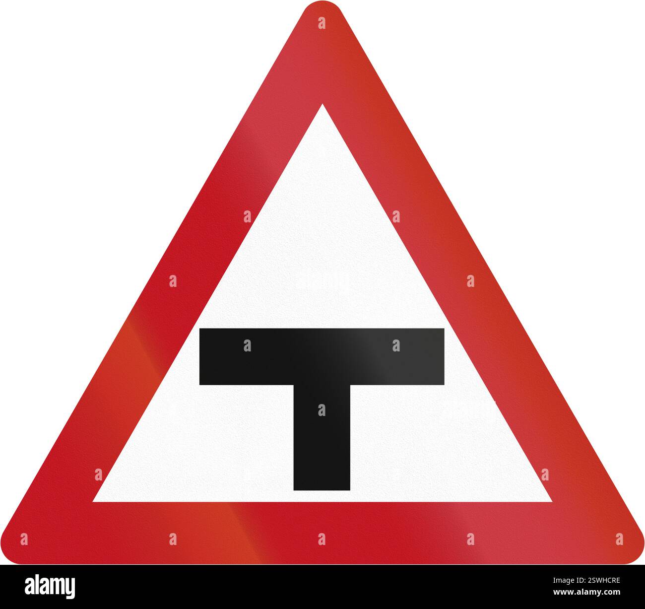 Israel warning road sign - T junction Stock Photo - Alamy