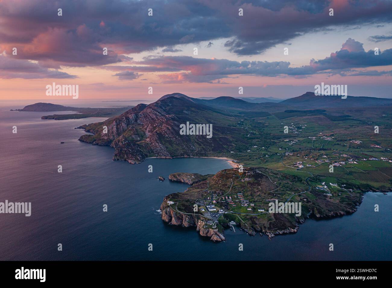 Aerial View of Fort Dunree, Dunree Head, Donegal, Ireland Stock Photo ...