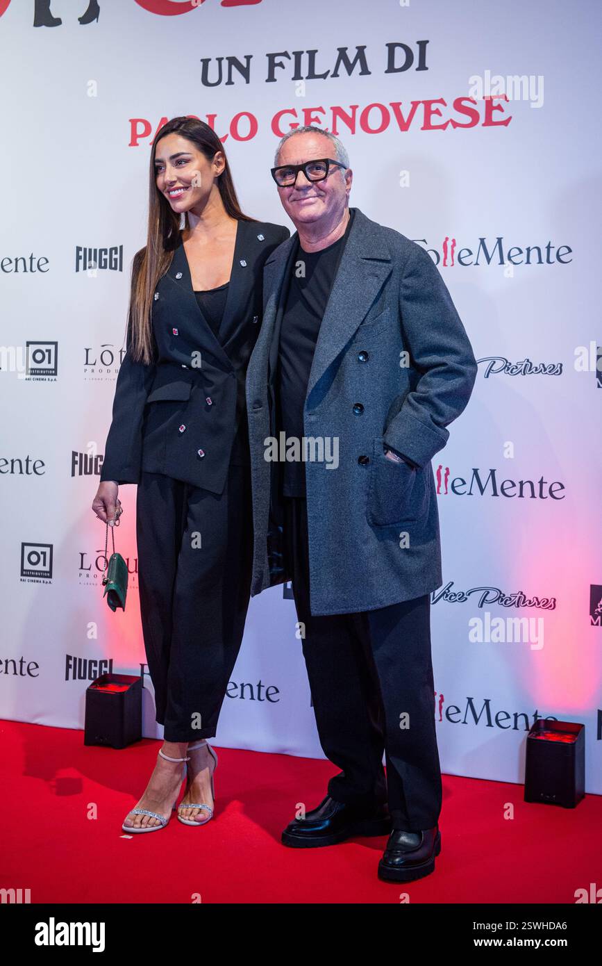 Prima del film di Paolo Genovese “Follemente” al Cinema The Space Moderno. Nella foto Claudia ...