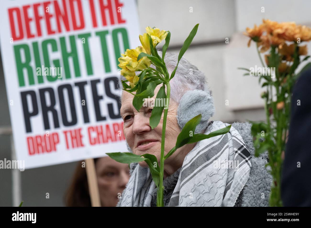 London, UK. 21 February, 2025. Supporters of Ben Jamal, Director of the ...
