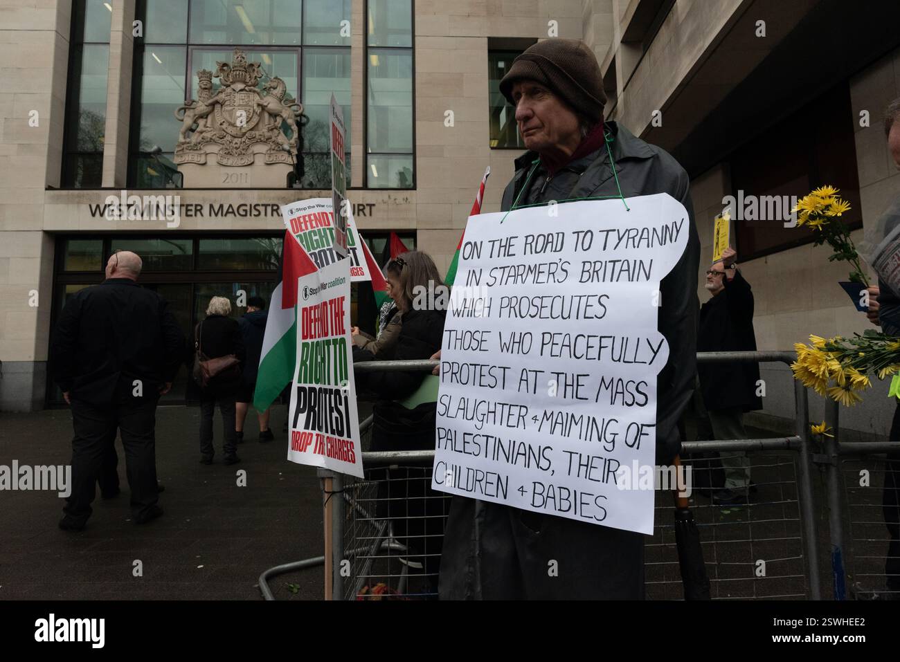 London, UK. 21 February, 2025. Supporters of Ben Jamal, Director of the ...