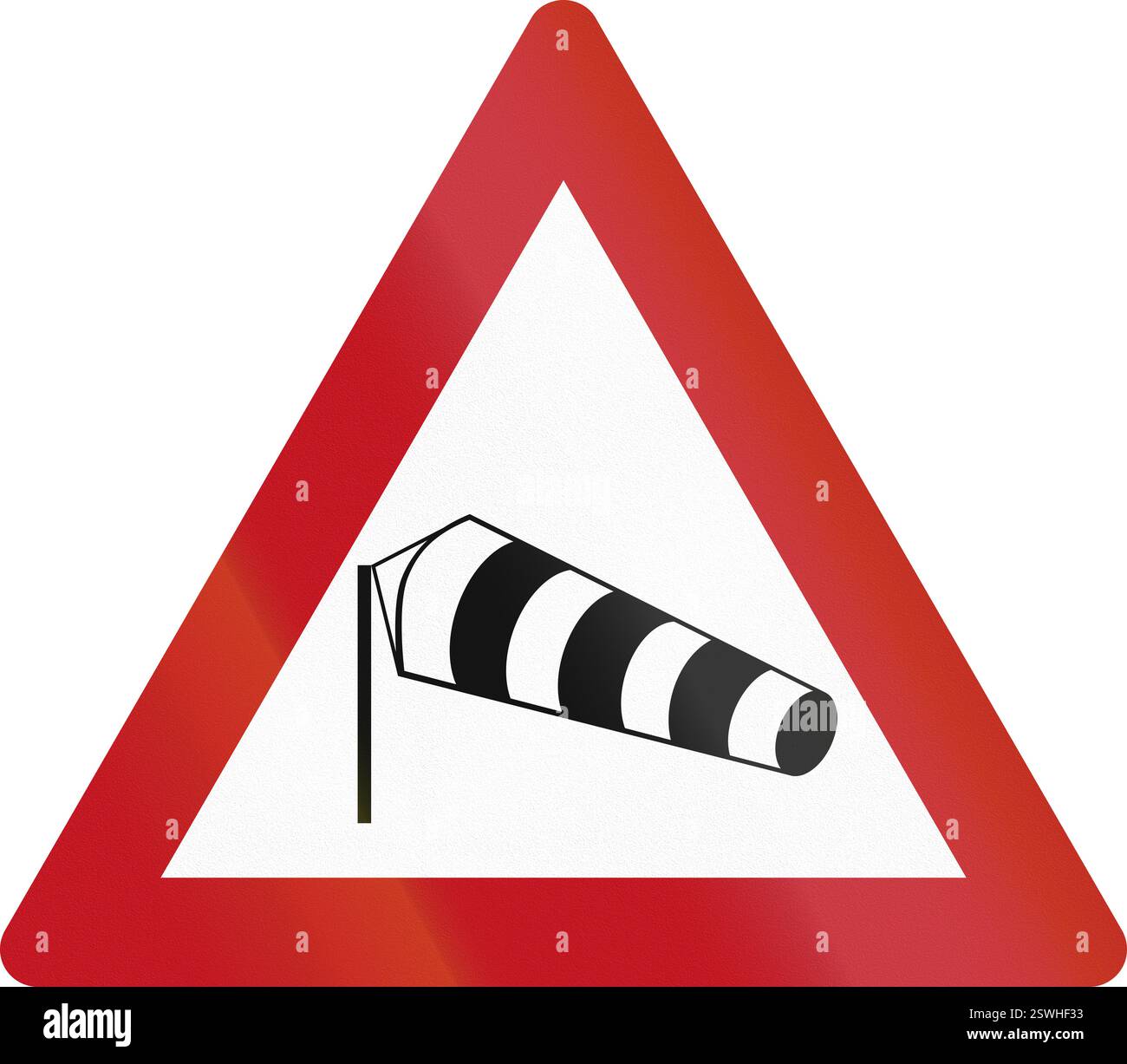 Israel warning sign - Dangerous winds from the left Stock Photo - Alamy