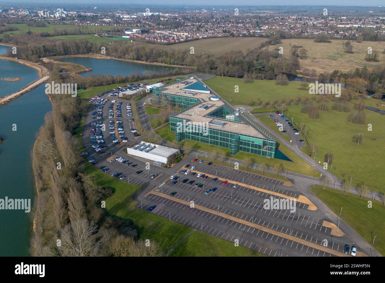Aerial view of the Botanica Ditton Park, Datchet, UK Stock Photo - Alamy