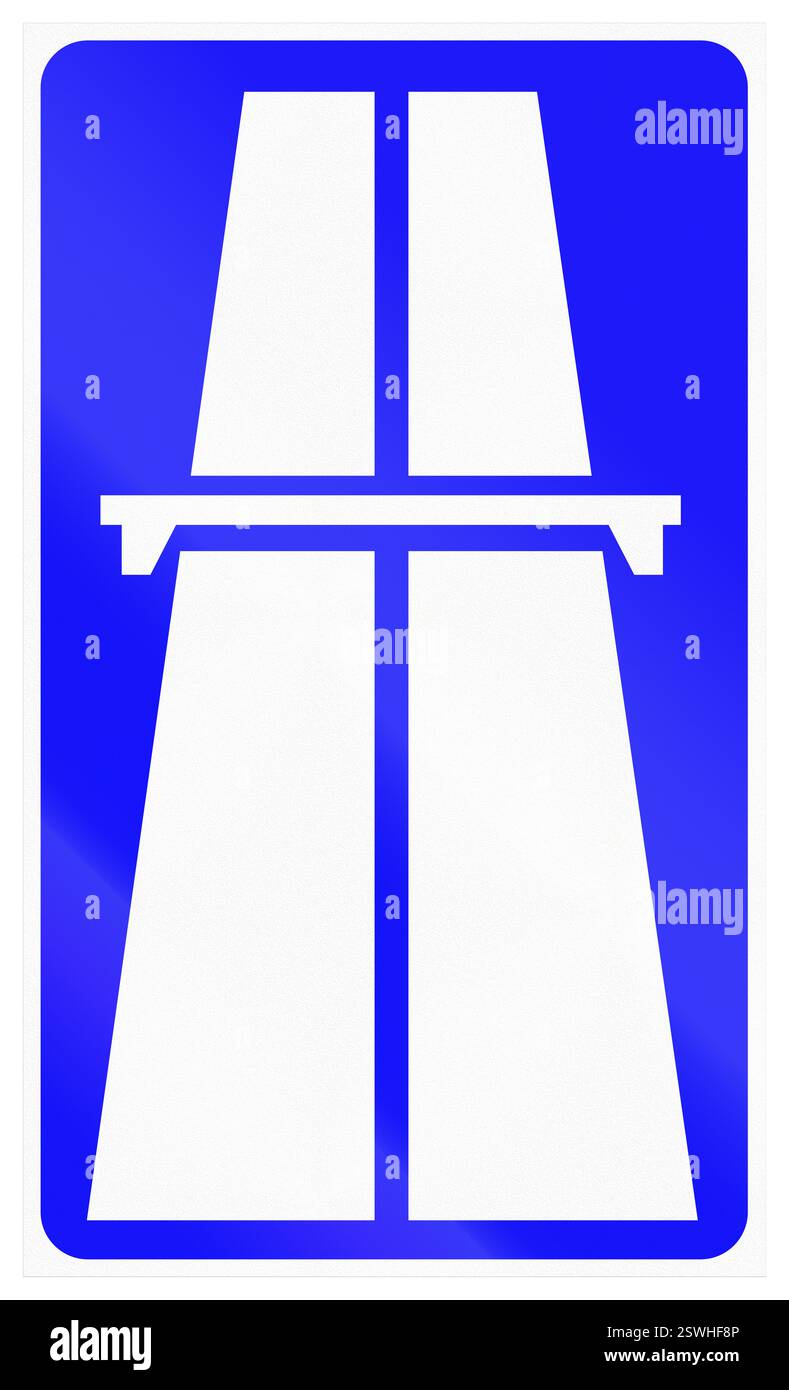 Road sign in Israel - start of motorway Stock Photo - Alamy