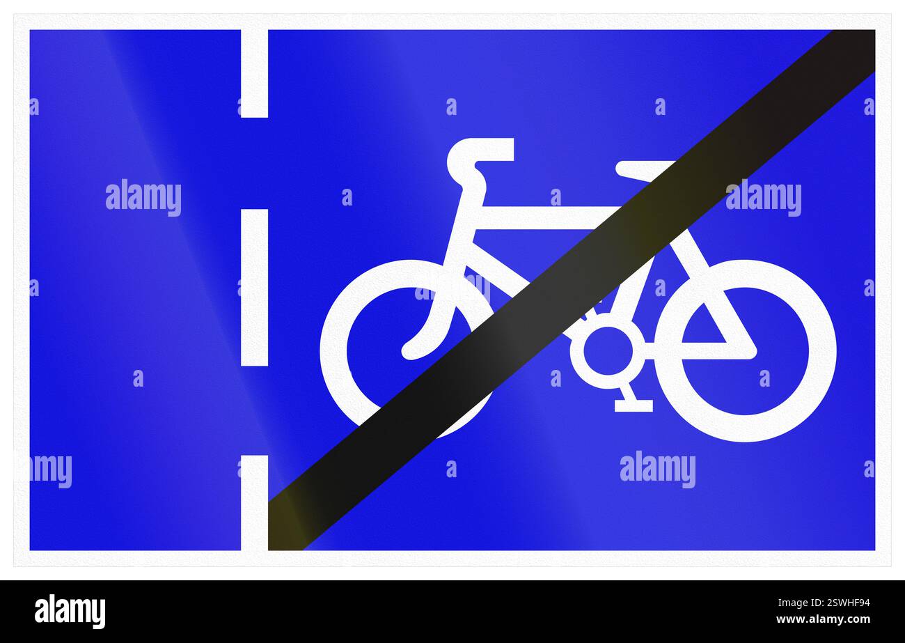 Israel road sign - end of one-way lane for bicycle traffic Stock Photo ...