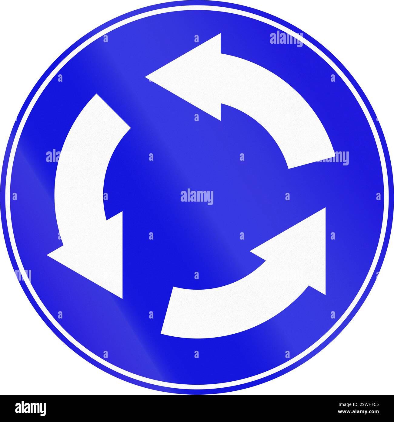 Road sign used in Israel - Roundabout Stock Photo - Alamy