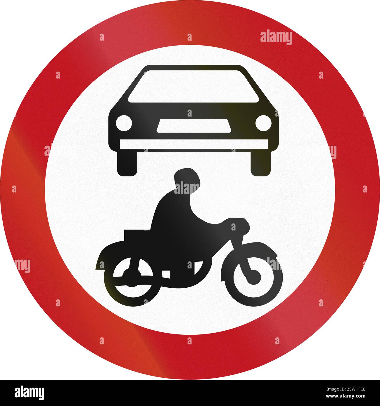 Israel road sign - Motor Vehicles Prohibited Stock Photo - Alamy