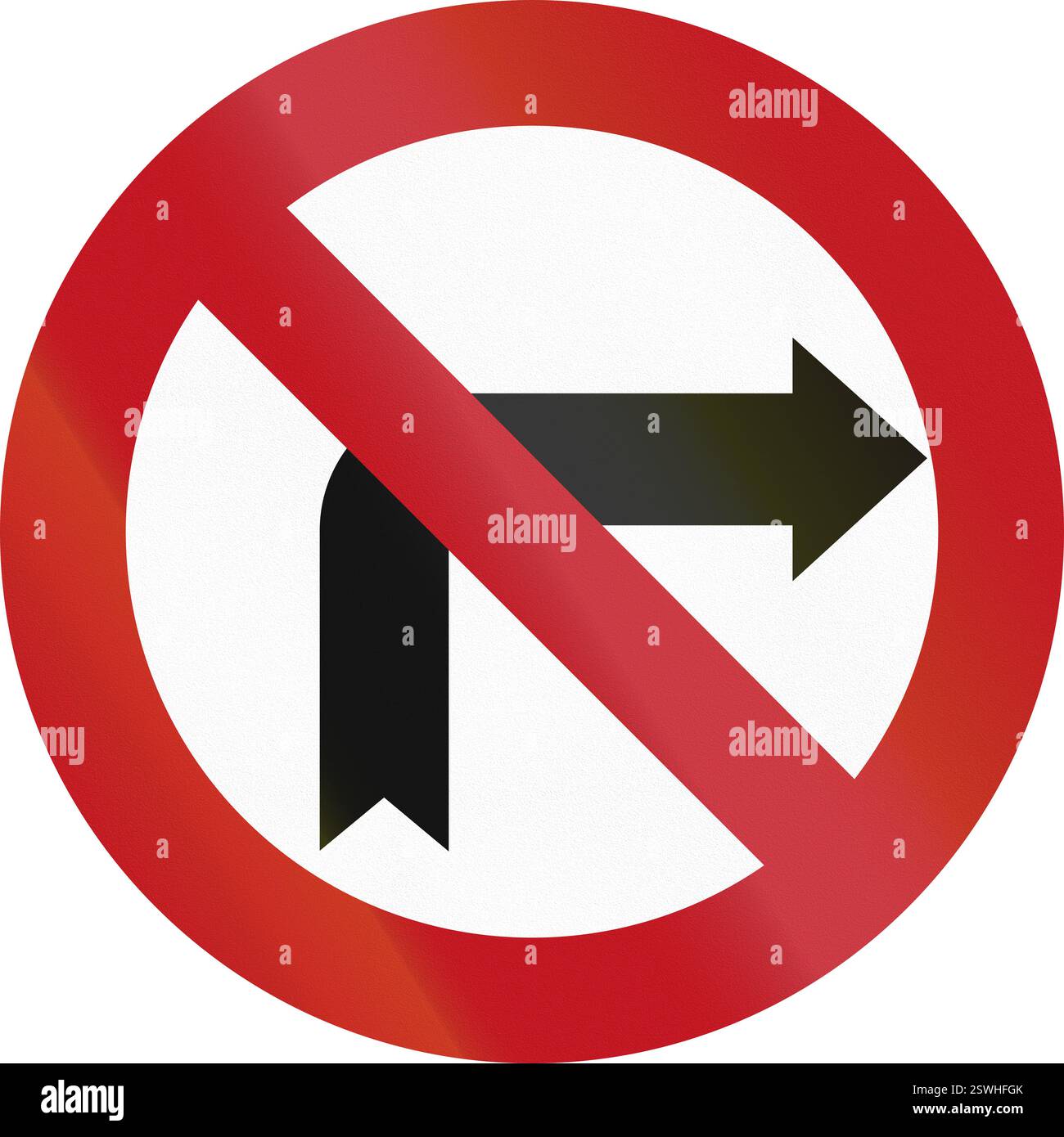 Israel prohibitory road sign - No Right Turn Stock Photo - Alamy