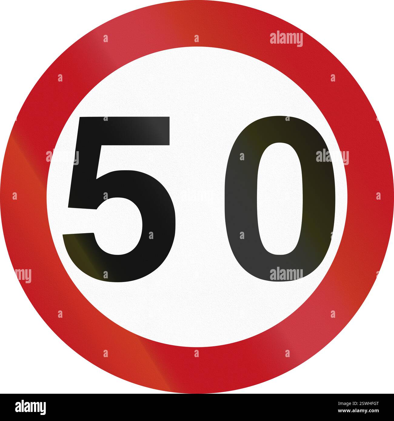 Israel prohibitory road sign - Speed limit Stock Photo - Alamy
