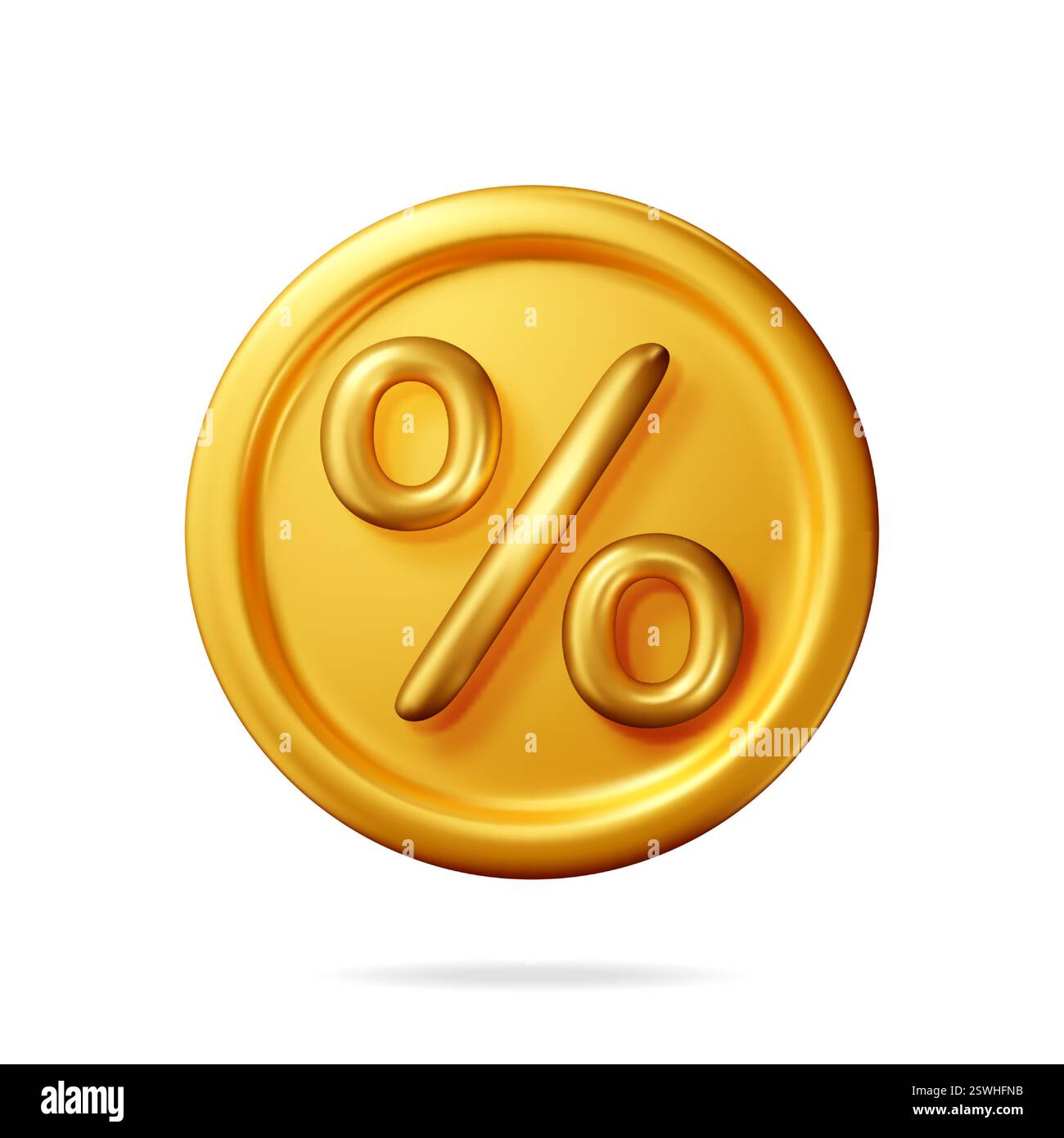 3d coupon gold coin Stock Vector Images - Alamy